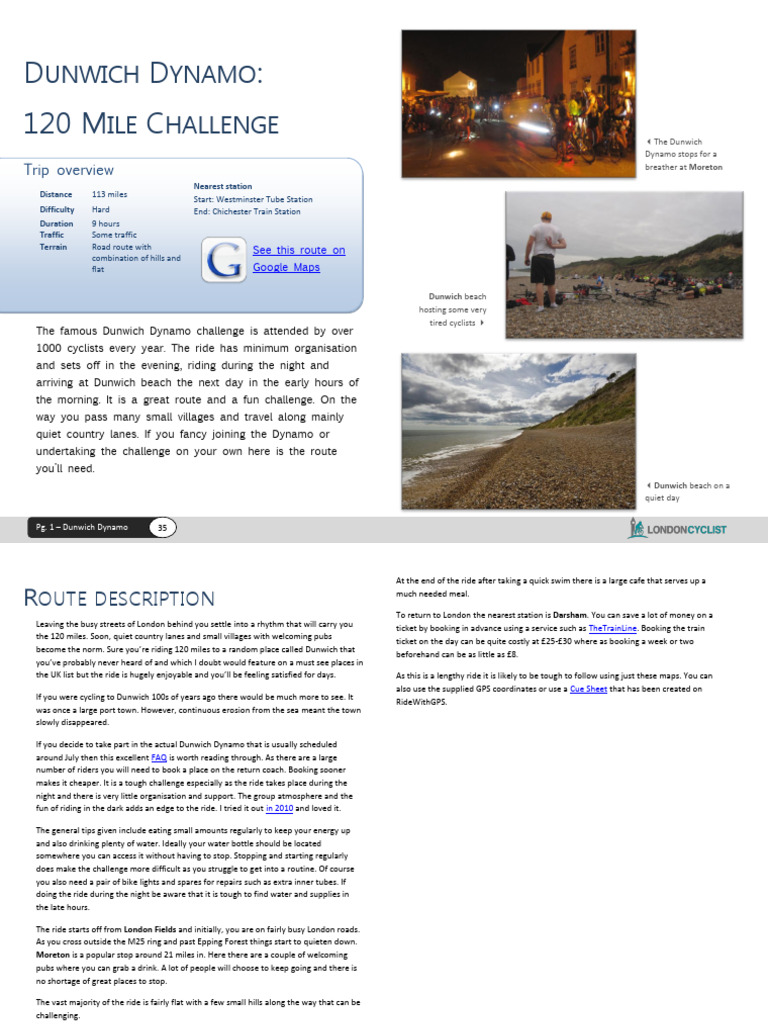 35 Dunwich Dynamo | PDF | Transport | Land Transport