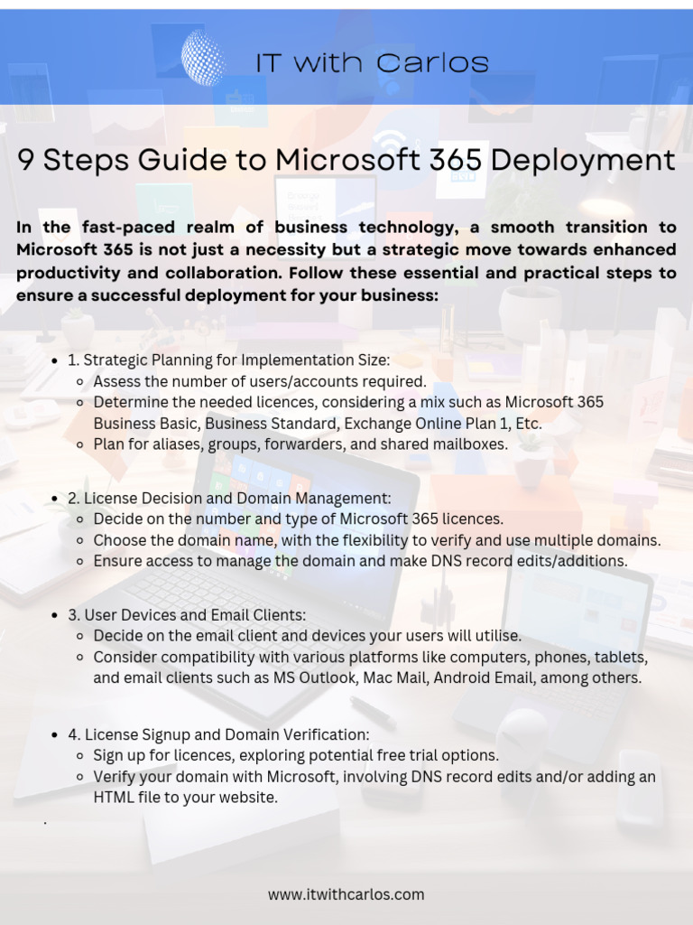 MS 365 Deployment Guide | PDF | Microsoft | Share Point