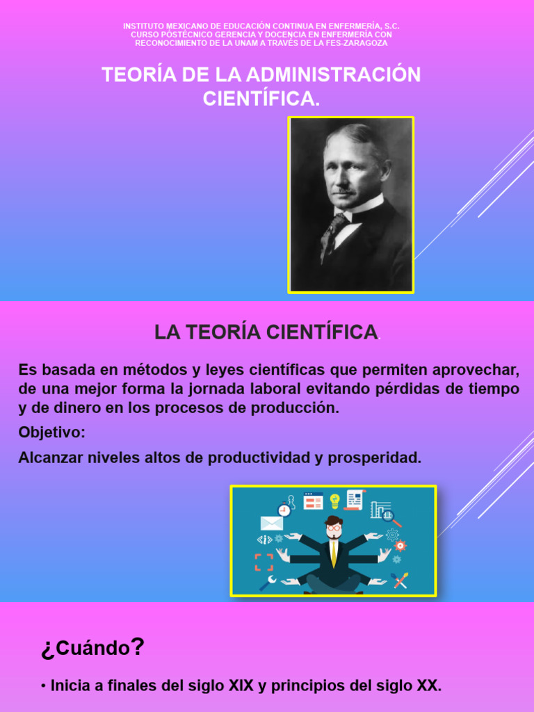 Teoria Cientifica Admon | PDF | Salario | Planificación