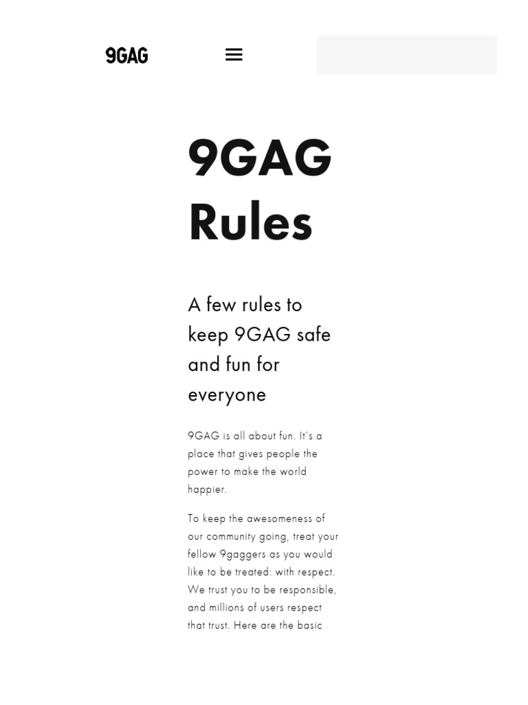 Rules - 9GAG | PDF | Hatred | Violence