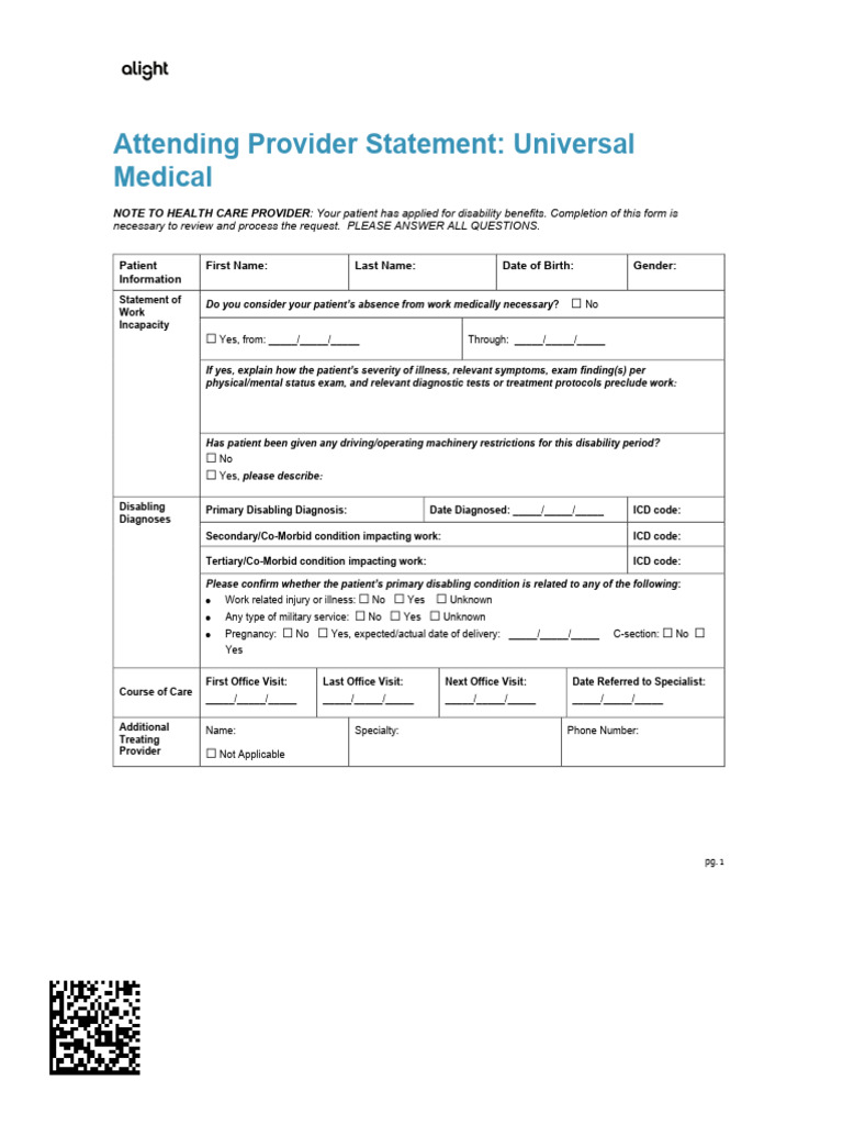 Universal Attending Provider Statement | PDF | Self-Improvement