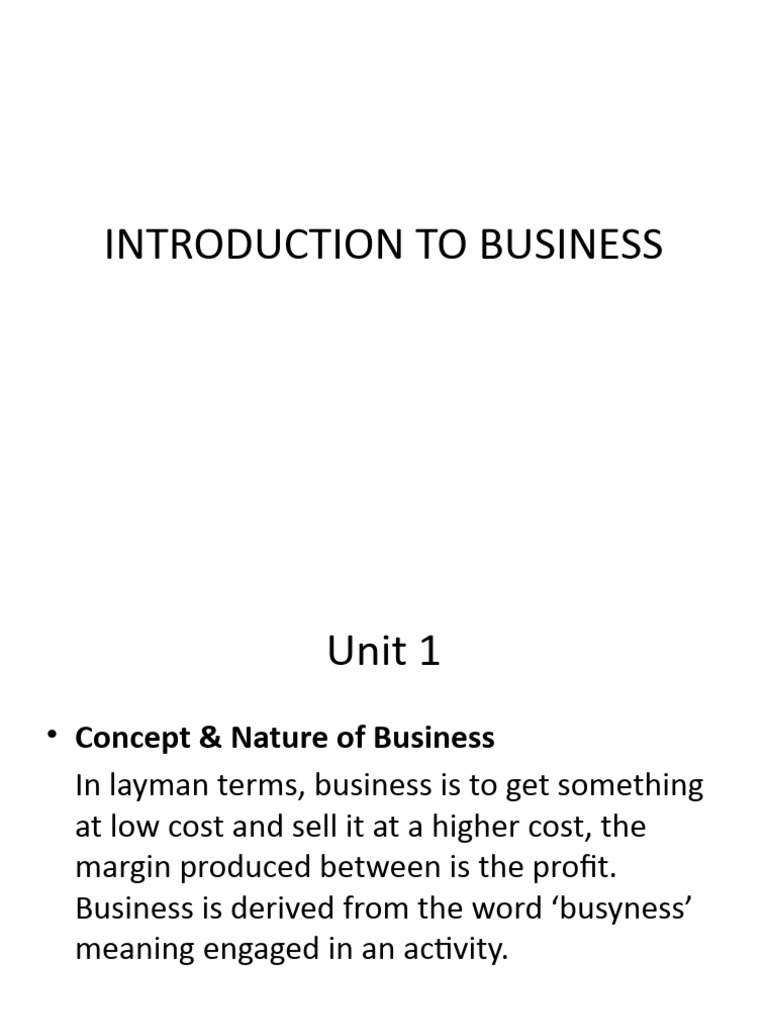 Introduction To Business | PDF | Partnership | Business