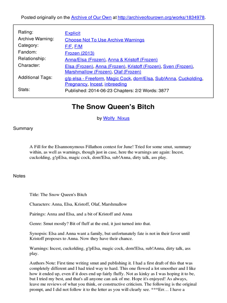 The Snow Queens Bitch | PDF | Poetry
