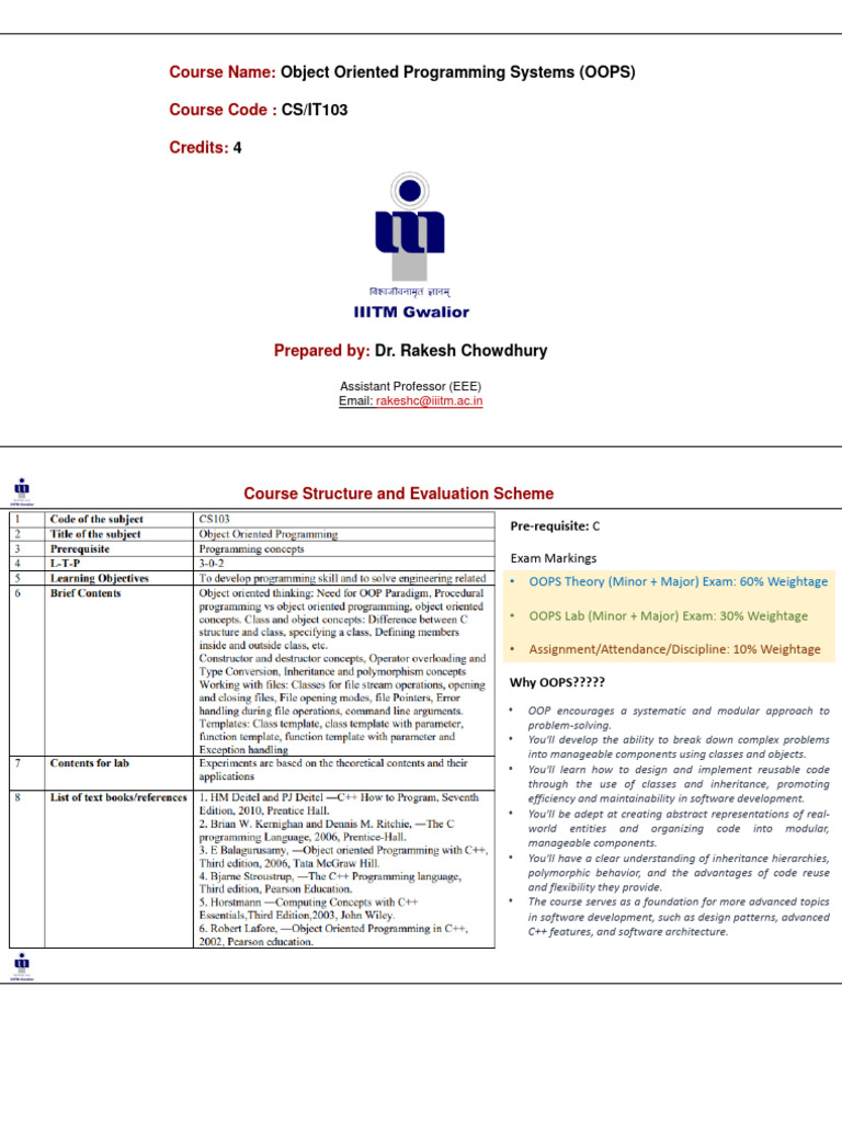 Oops Notes Unit 1 Pdf Class Computer Programming Object Oriented Programming 7953