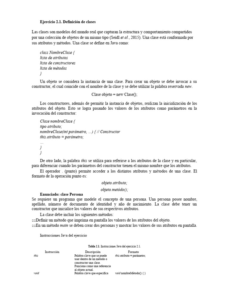 Introducción a Clases en Java | PDF | Constructor (Programación Orientada a Objetos) | Programación