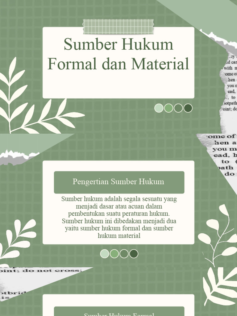 Sumber Hukum: Formal dan Material | PDF | Politik | Ilmu Sosial