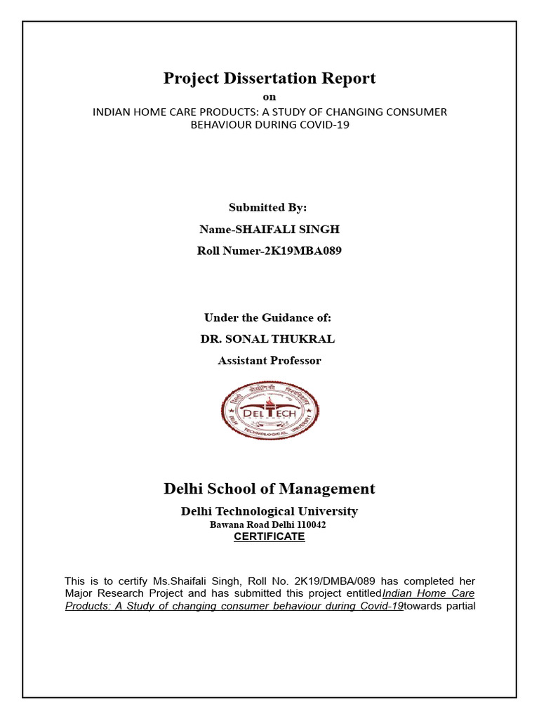 Bba 6th Sem Project Report | PDF | Consumer Behaviour | Brand