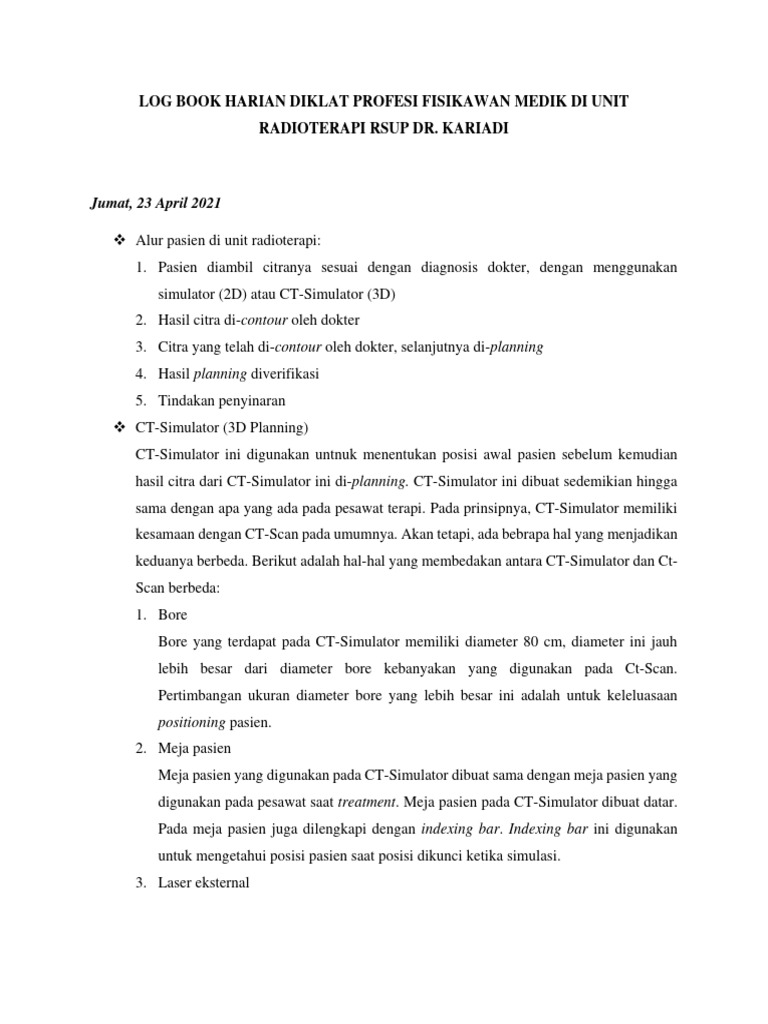 Arti Radiografer Level 5 dalam Radioterapi | PDF | Sains & Matematika ...