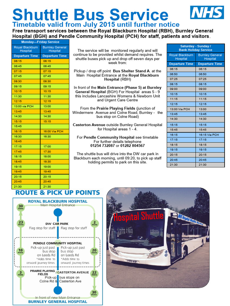 Shuttle Bus Service Timetable | PDF | Service Industries | Land Transport