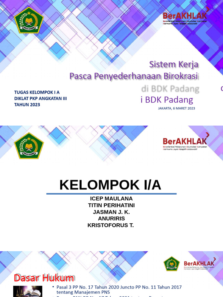 Sistem Kerja - BDK Padang-10 - Ok - 22 | PDF