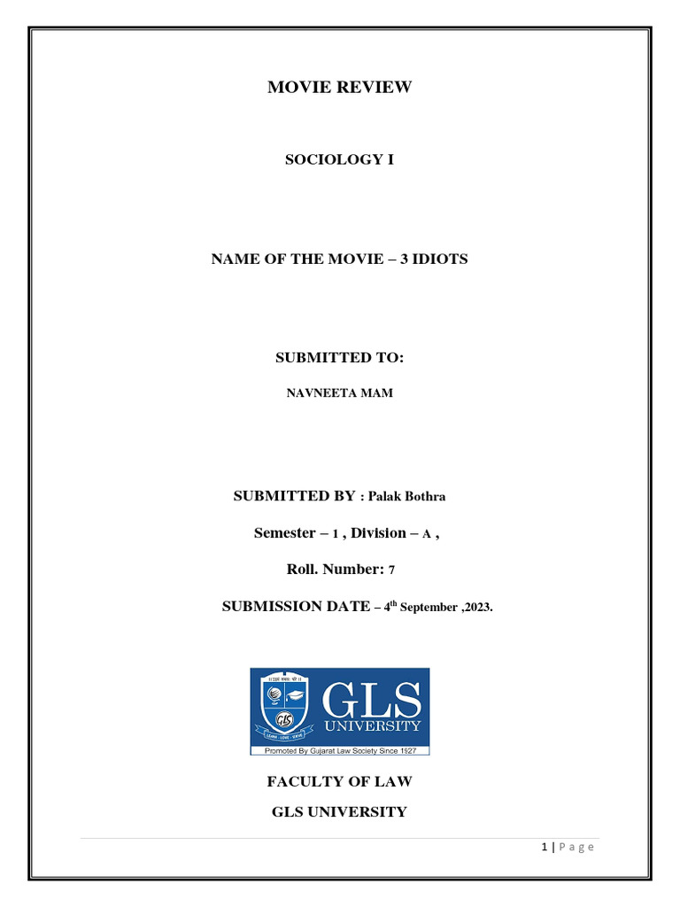 Movie Review Assignment | PDF | Self-Improvement | Science & Mathematics