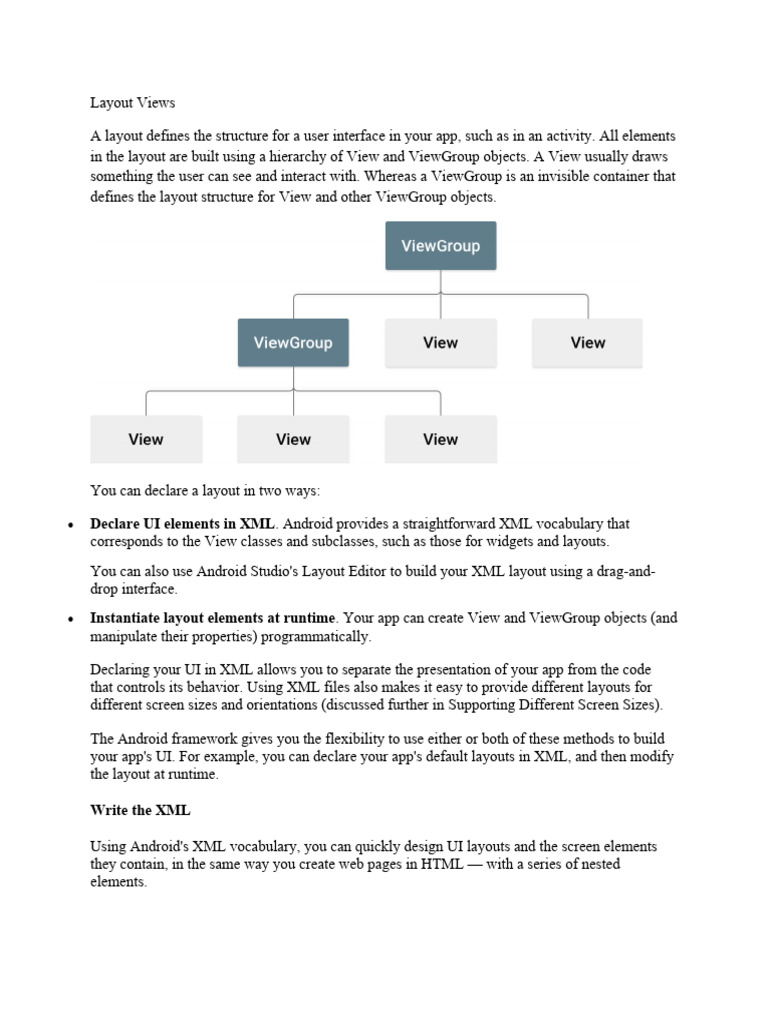 Layout Views | PDF | Xml | Page Layout