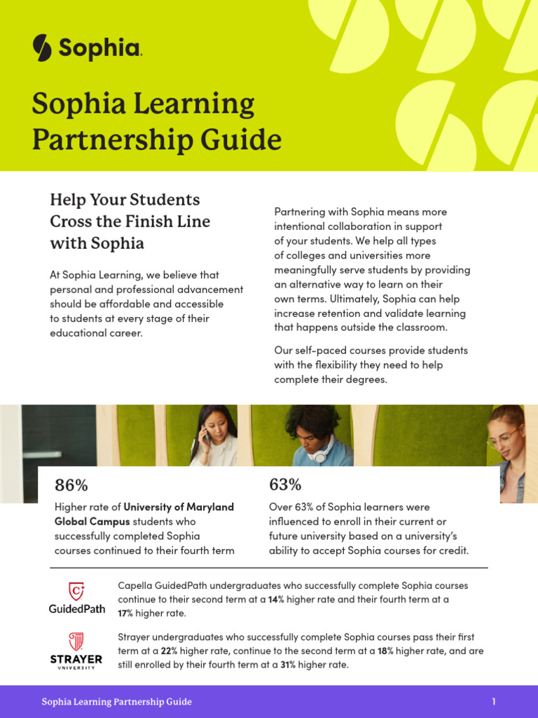 Sophia Partnership-Guide Digital | PDF | Project Based Learning | Learning