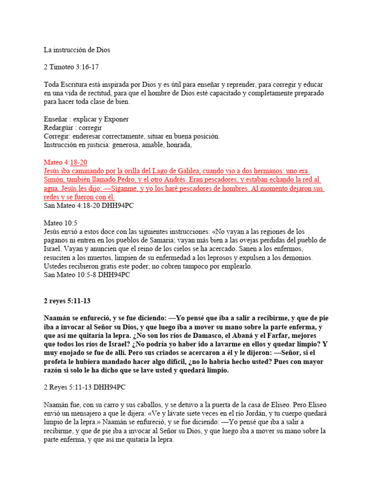 Instrucciones Divinas | PDF | Jesús | Evangelio de Mateo