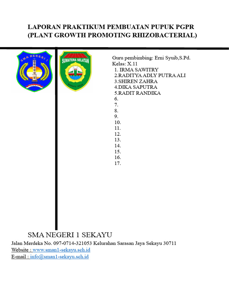 Laporan Praktikum Pembuatan Pupuk PGPR | PDF