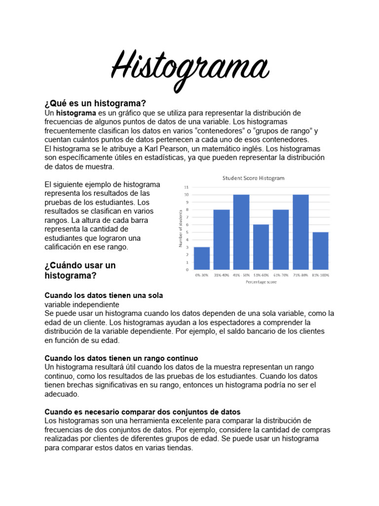 Histograma | PDF | Histograma | Muestreo (Estadísticas)