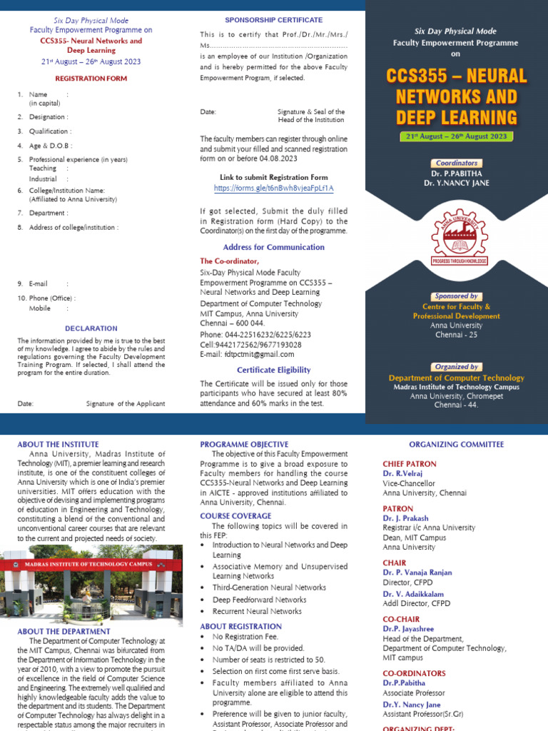 FDTP BrochureNN&DLAug2023 | PDF | Career & Growth