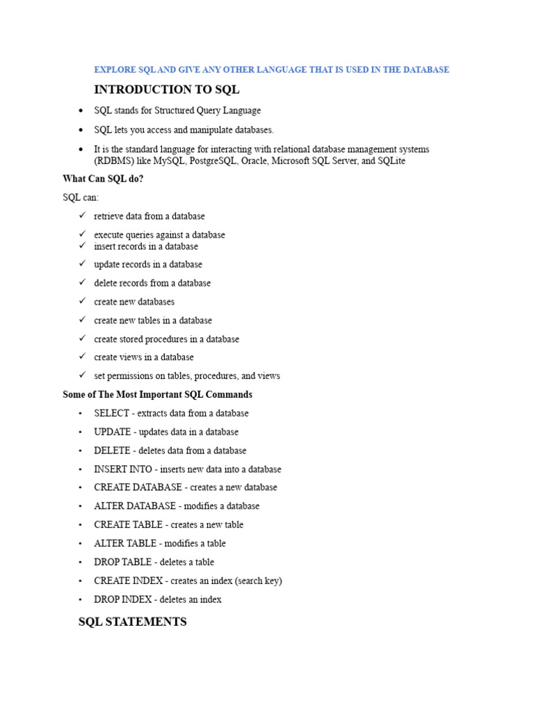 SQL Basics for Beginners | PDF | Relational Database | Sql