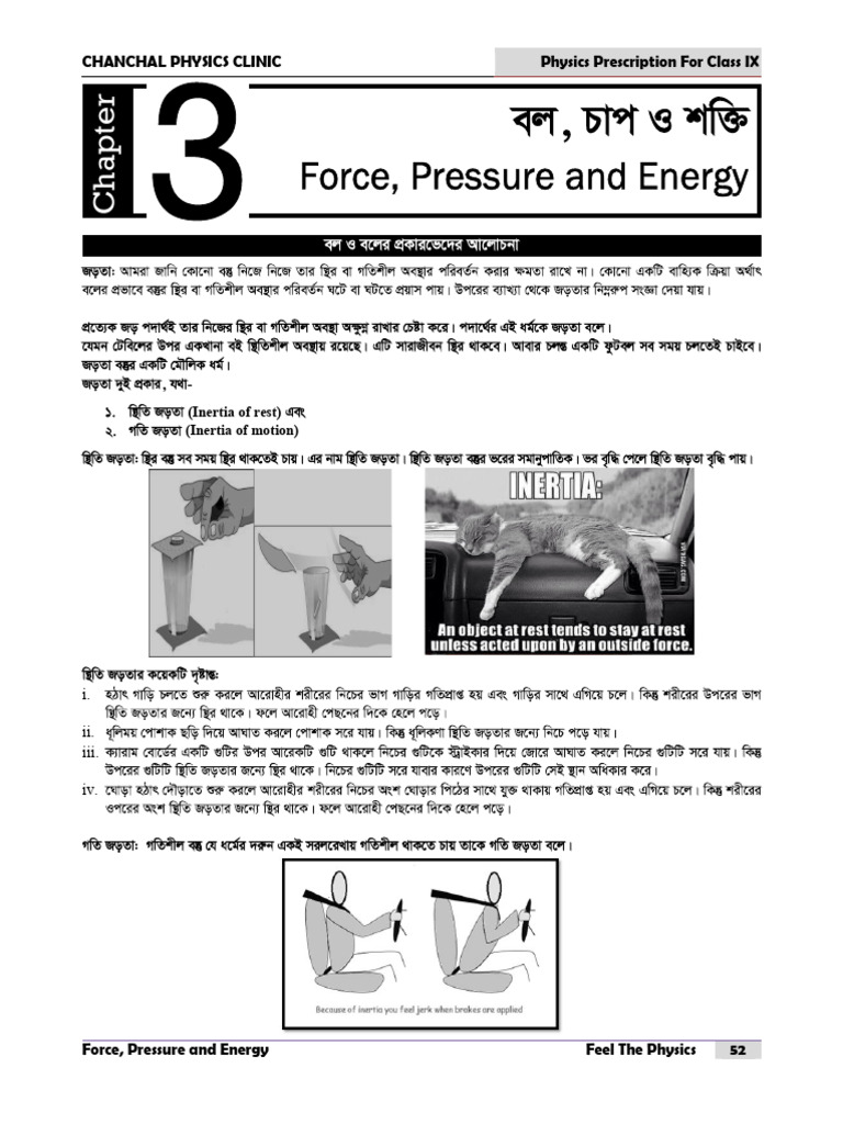 Chapter Force Pressure & Energy | PDF | Force | Nuclear Force