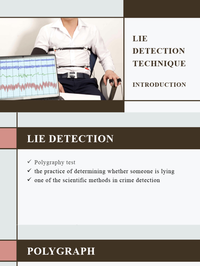 Introduction Lie Detection Technique | PDF | Polygraph | Pulse