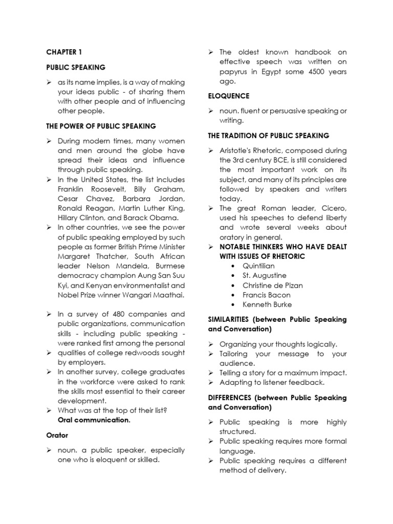 Public Speaking Essentials Guide | PDF | Career & Growth