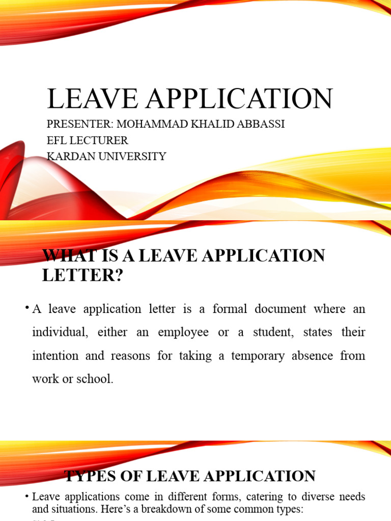 Leave Application | PDF | Parental Leave | Vacation