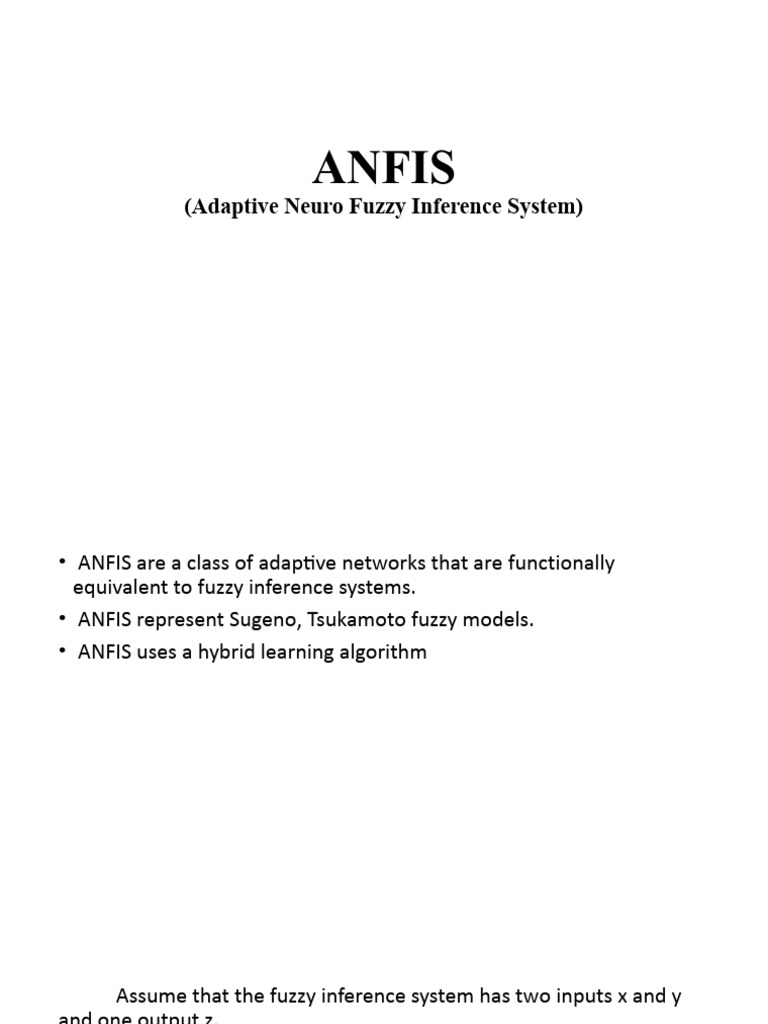 DEU CSC5045 Intelligent System Applications Using Fuzzy - 6+ANFIS | PDF