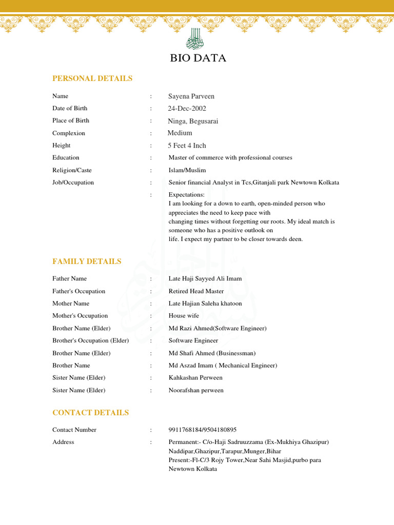 MD Shakir - Biodata | PDF | Monotheism | Monotheistic Religions