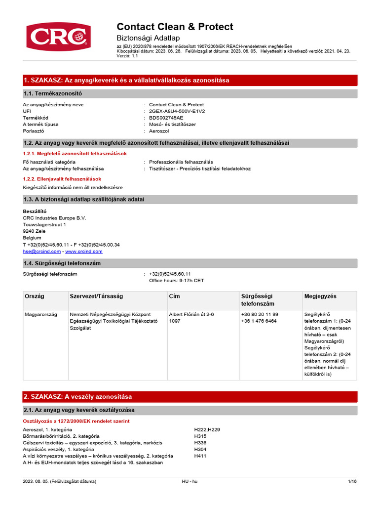 Contact Clean - Protect-hungary-Hungarian-1-BDS002745AE | PDF