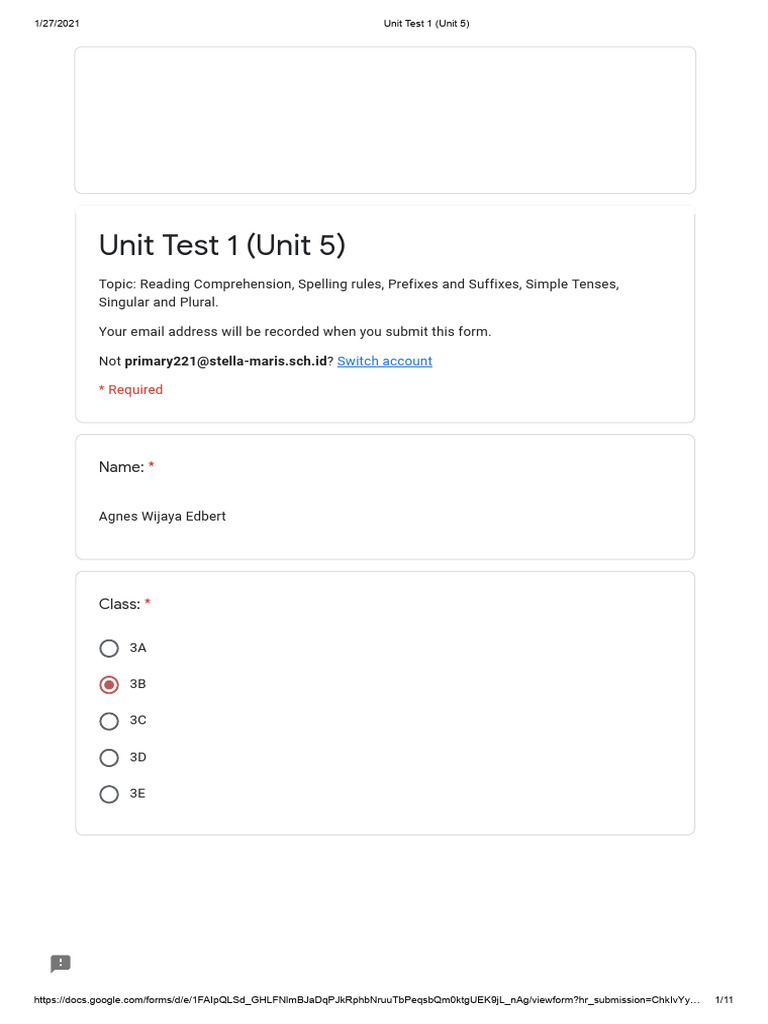 Unit Test 1 (Unit 5) | PDF | Linguistic Typology | Language Families