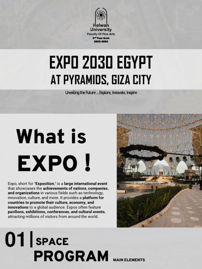 Expo 2030 Egypt: Giza Pyramids Plan | PDF
