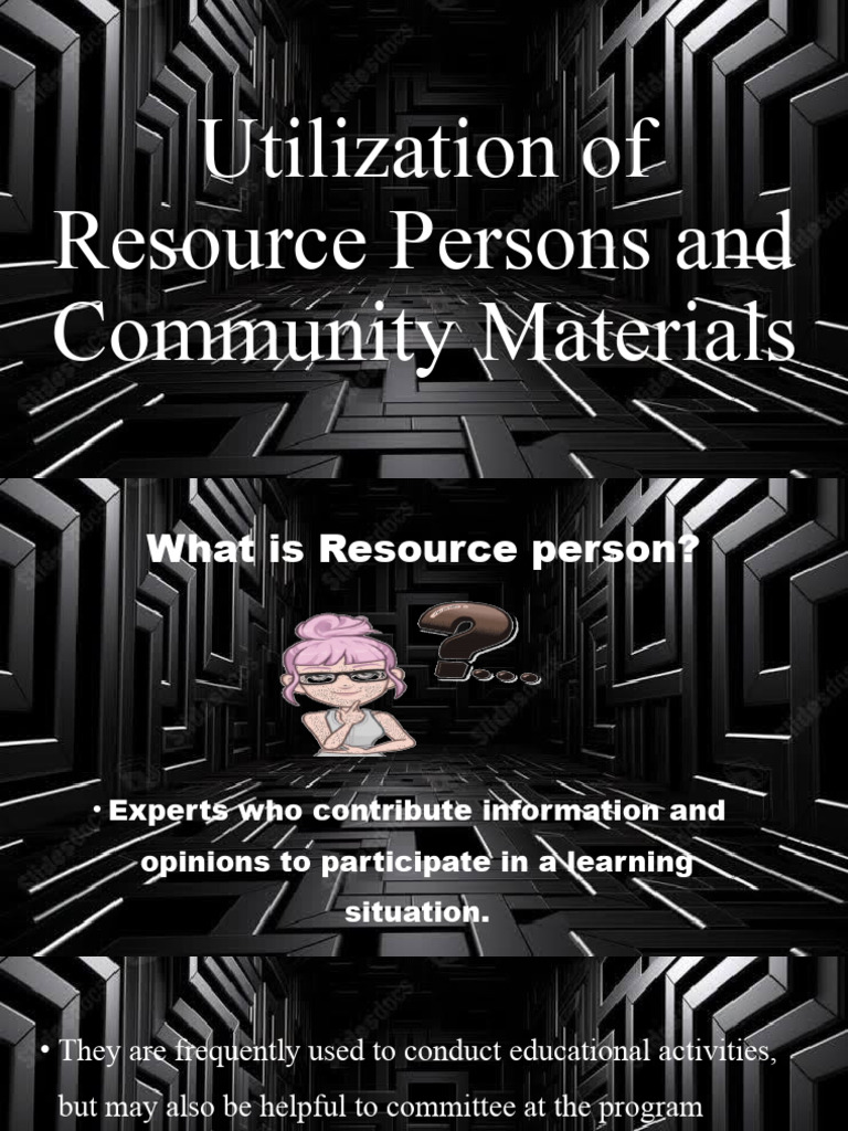 Utilizing Community Resource Persons | PDF | Social Science | Wellness