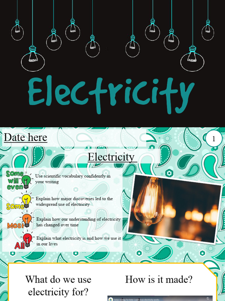 Electricity Lessons | PDF