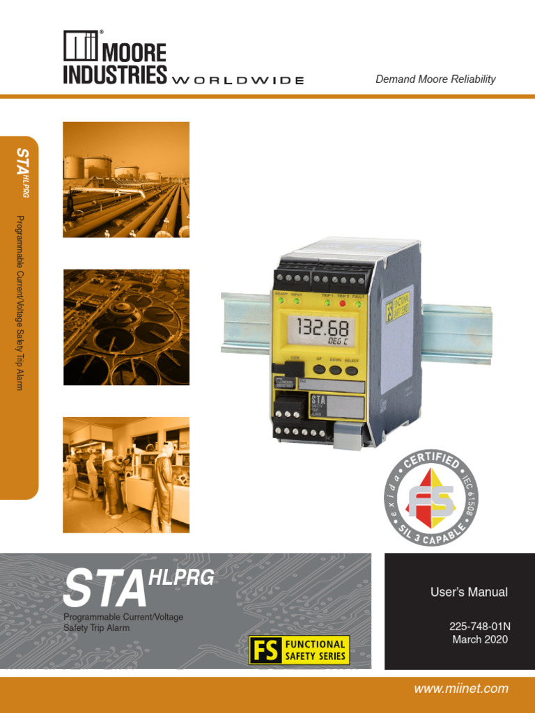 STA HLPRG Installation Manual Moore Industries | PDF | Relay | Calibration