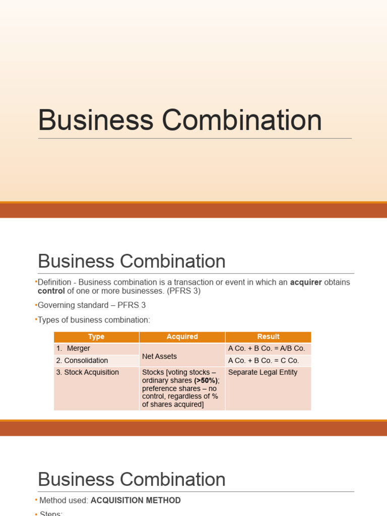 Business Combination | PDF | Goodwill (Accounting) | Mergers And Acquisitions