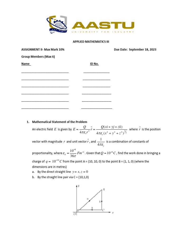 Assignment II Apllied Math III | PDF | Algebra | Mathematical Objects