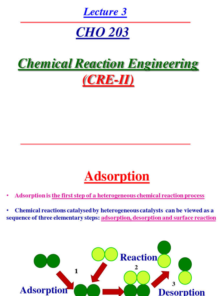 CRE-II Lecture 3 | Download Free PDF | Adsorption | Reaction Rate
