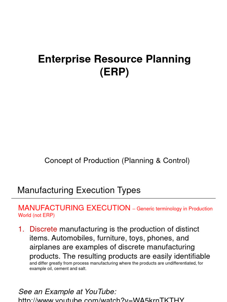 ERP Brief Production V4.4 3 | PDF | Secondary Sector Of The Economy | Production And Manufacturing