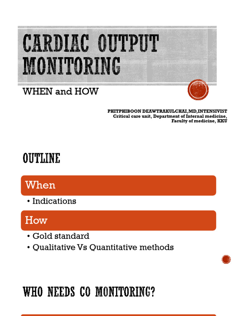 Cardiac Output Monitoring in Shock Management | PDF | Shock ...