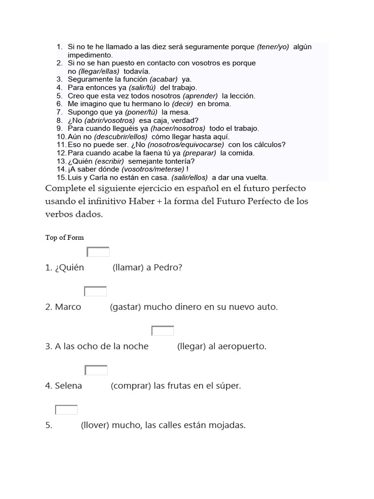 Futuro Perfecto | PDF