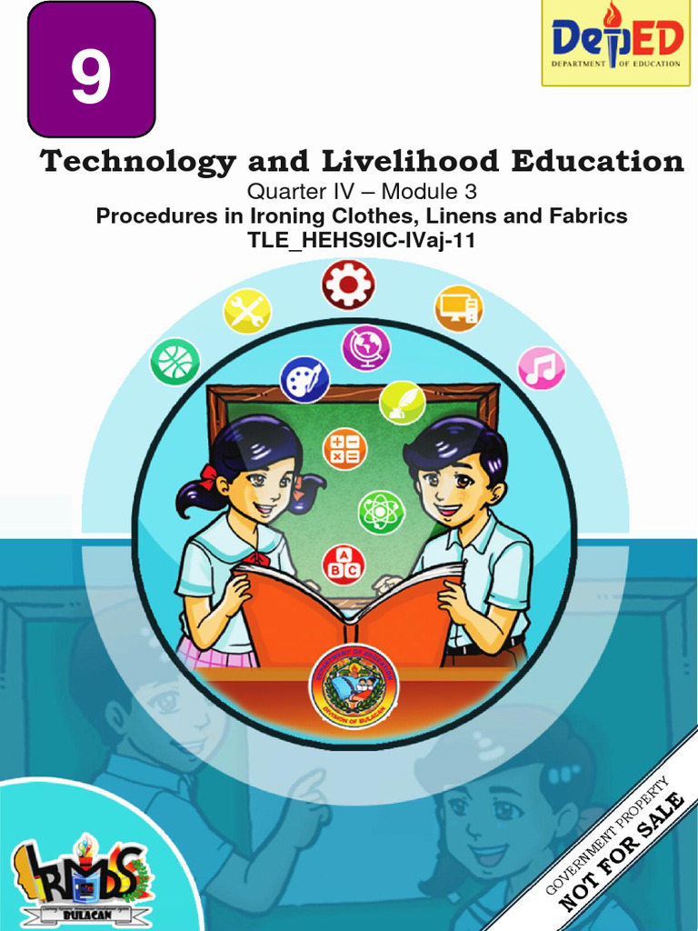 TLE9 Q4 Mod3 Proceduresinironinglinensandfabrics 1 | PDF | Seam (Sewing) | Learning