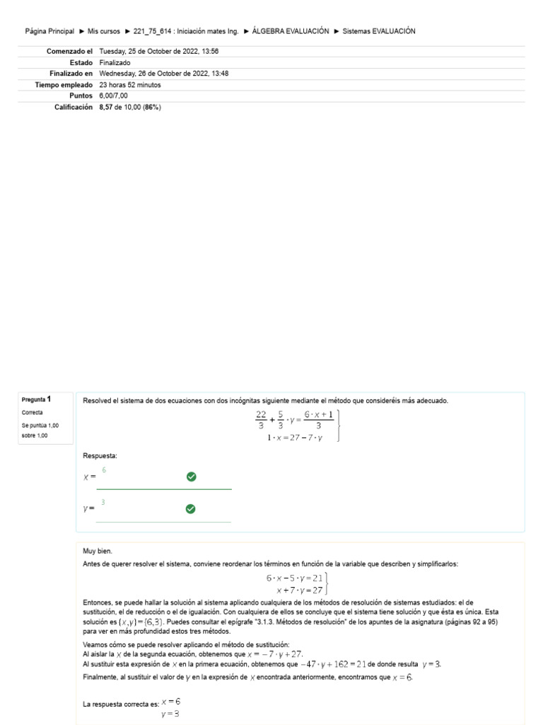 Sistemas EVALUACIÓN | PDF | Ecuaciones | Sistema de ecuaciones lineales