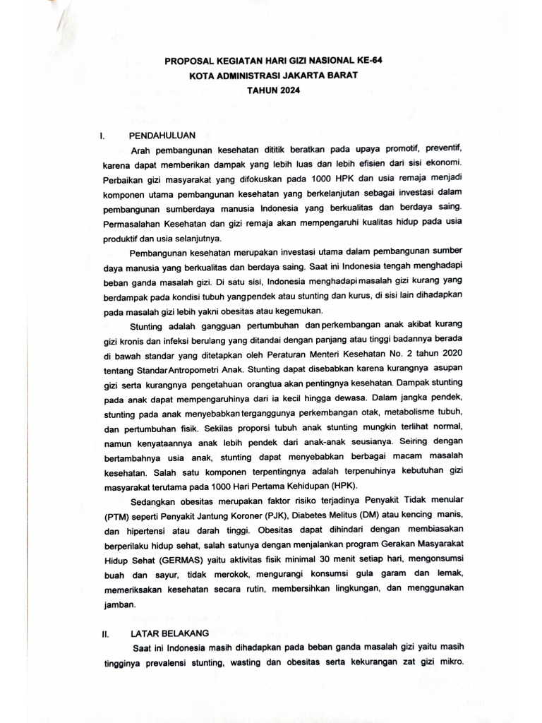 Proposal HGN Sudinkes Jakbar | PDF