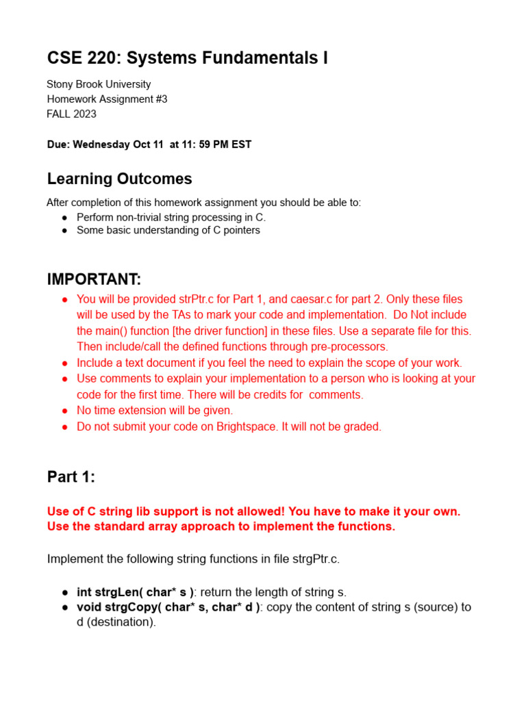 CSE220 Homework 3 | PDF | Encryption | Academic Dishonesty