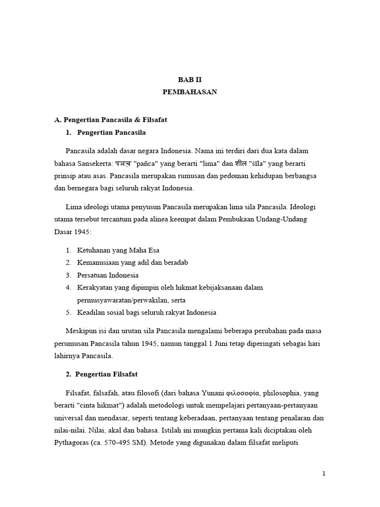 MAKALAH Pancasila Bab2 Subbab A | PDF