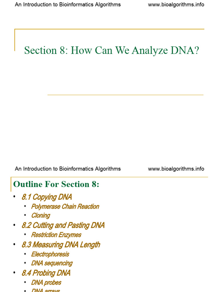Ch03 Molecular Biology Primer Part2 | PDF | Bioinformatics | Genetic ...