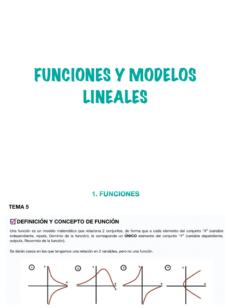 Funciones y Modelos Lineales-4 | PDF