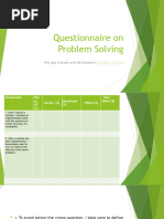 Problem Solving Scale | PDF