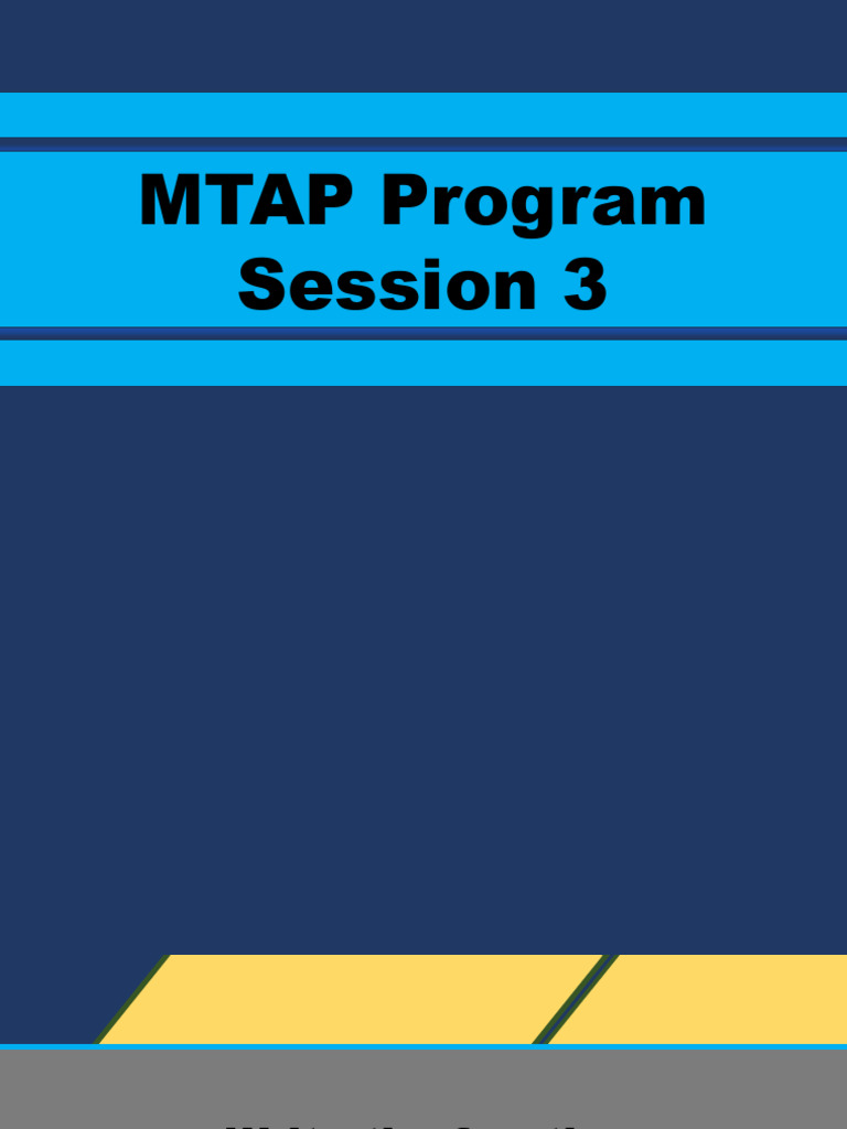 Mtap Session 3 | PDF