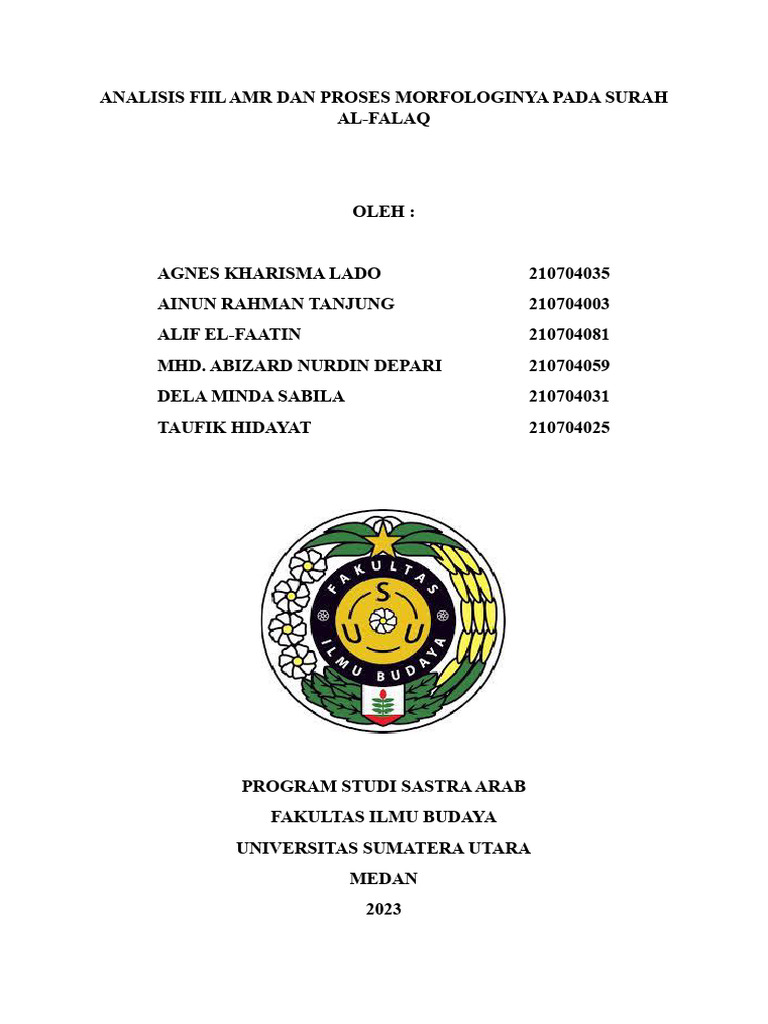 Analisis Fi'il Amr dalam Surah Al-Falaq | PDF